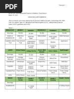 Sample Menu - SFSP Cold-Hot Lunch Menu, 5 Day | PDF | Salad | Lunch