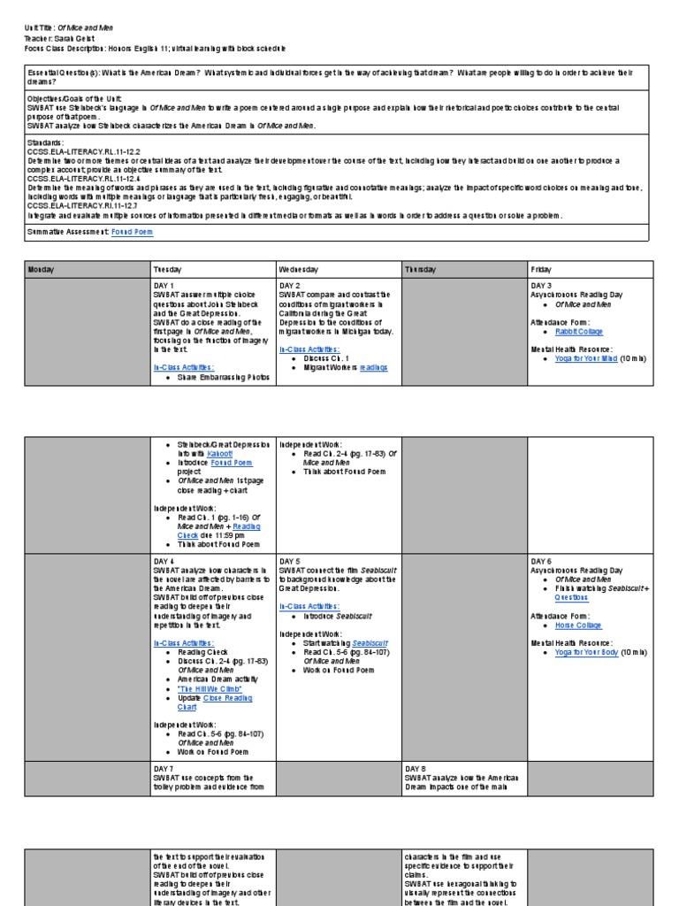 Of Mice and Men | PDF | John Steinbeck | Poetry