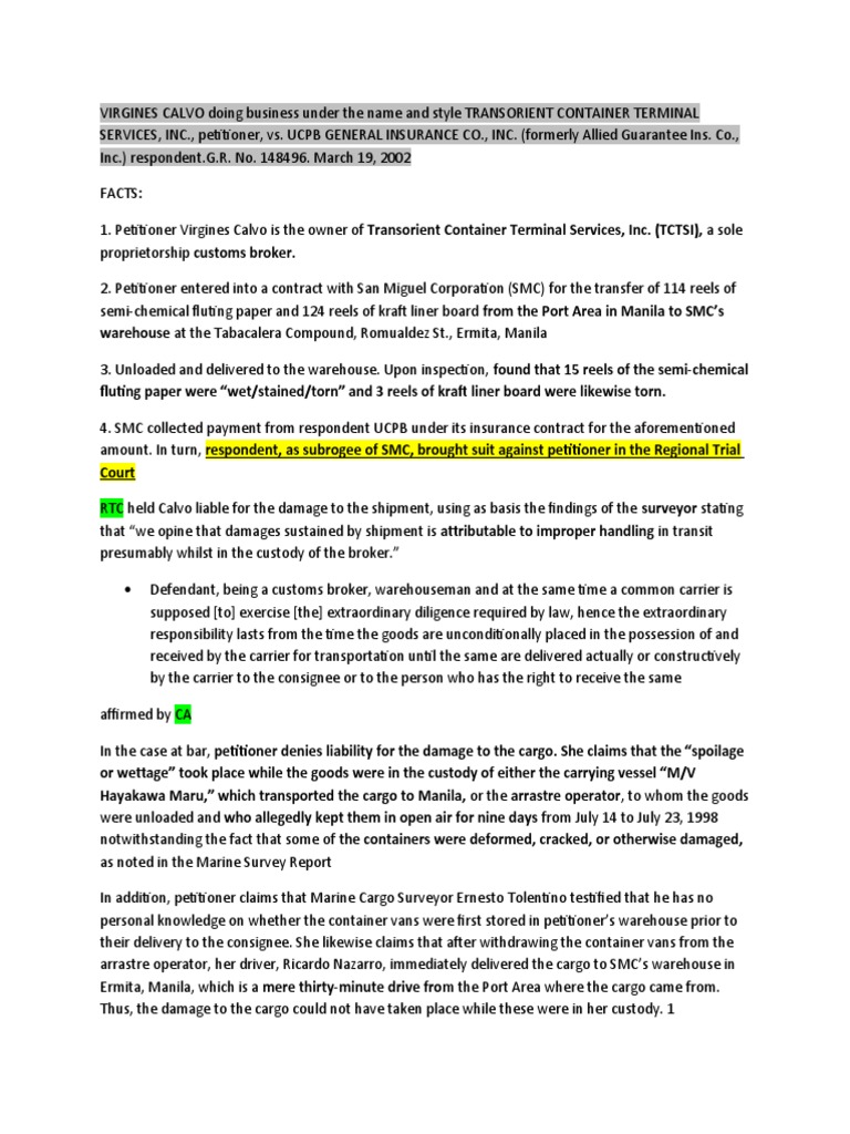 VIRGINES CALVO VIRGINES CALVO Doing Business Under The Name and Style ...