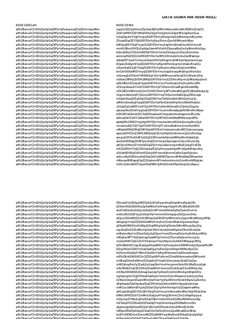 Data Siswa NIK-NISN-NISLOKAL - 03-02-2021 10-49-29 | PDF