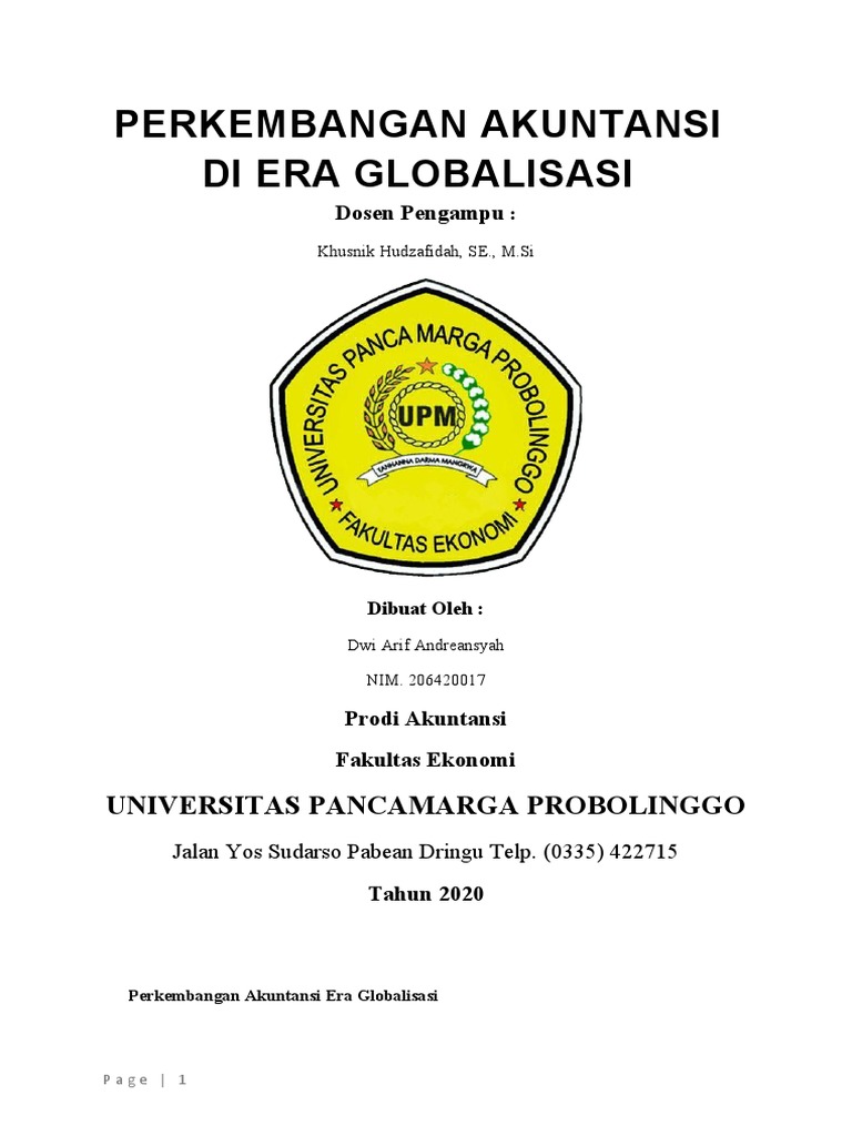 1perkembangan Akuntansi Di Era Globalisasi | PDF