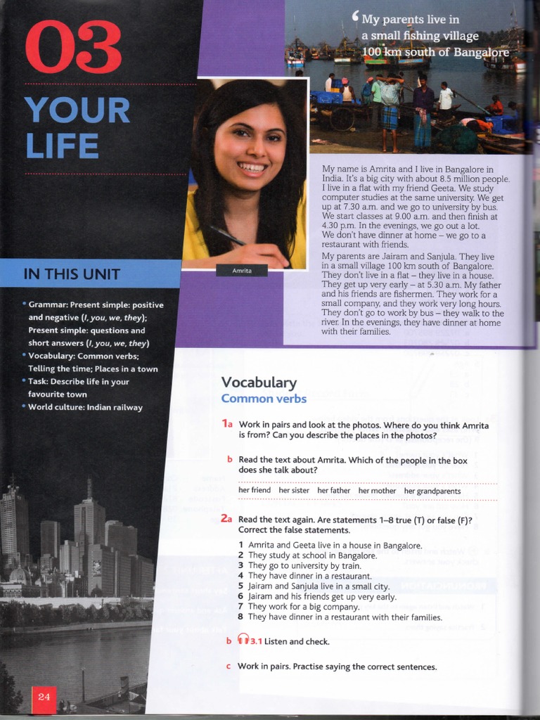 Cutting Edge Elementary Unit 3 | PDF