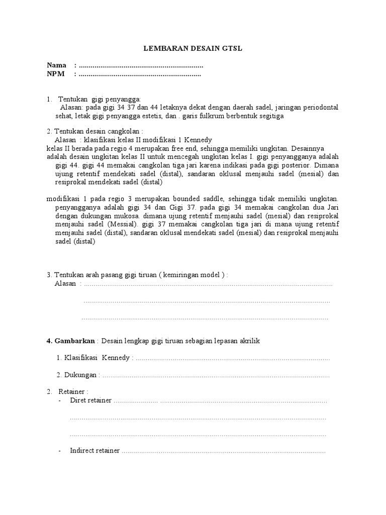 Lembaran Desain GTSL | PDF