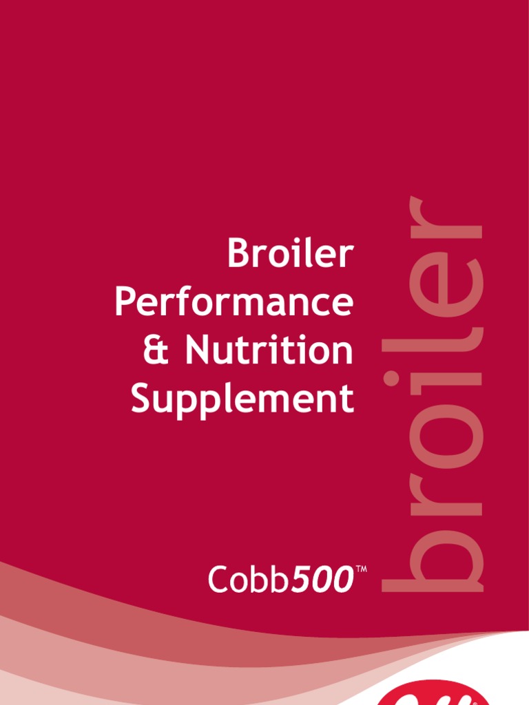 Cobb 500 Broiler Performance Guide | PDF | Vitamin | Nutrients