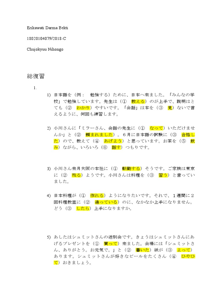 Soufukushu Buku Minna No Nihonggo Chuyuu | PDF