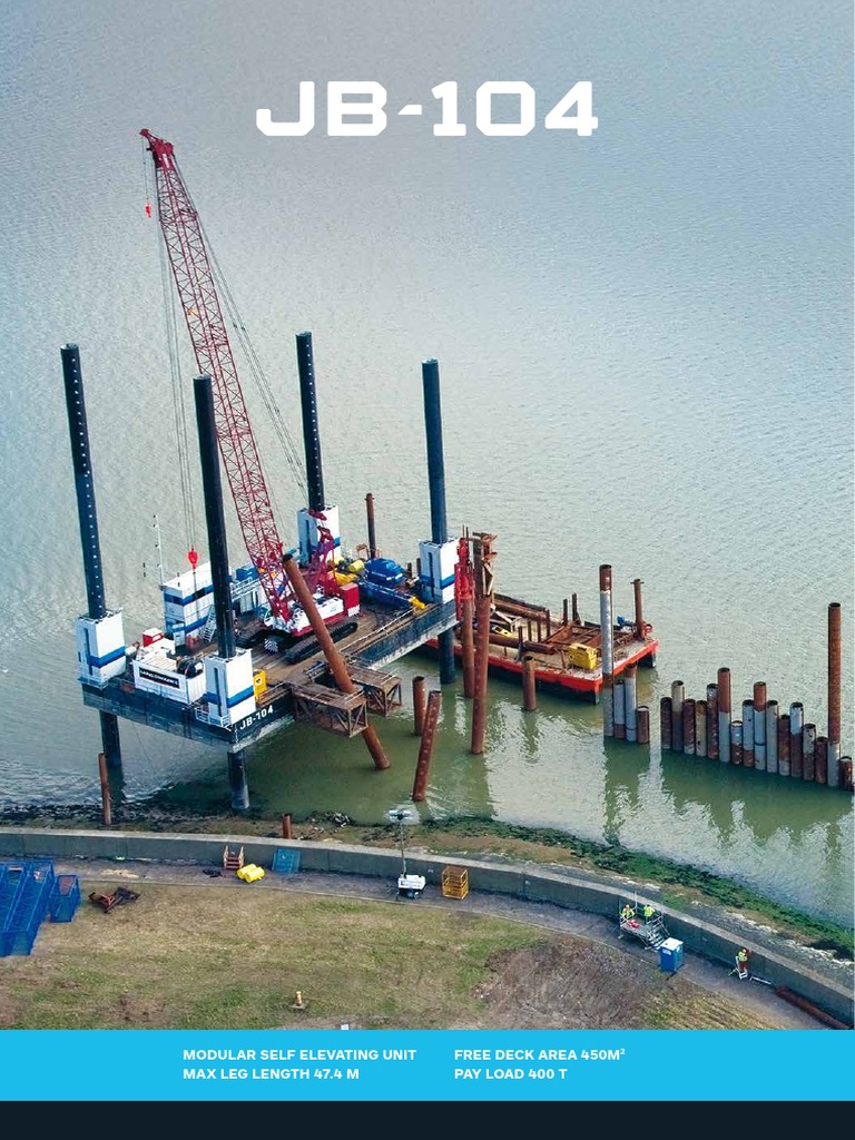 Modular Self Elevating Unit Max Leg Length 47.4 M Free Deck Area 450M Pay Load 400 T | PDF