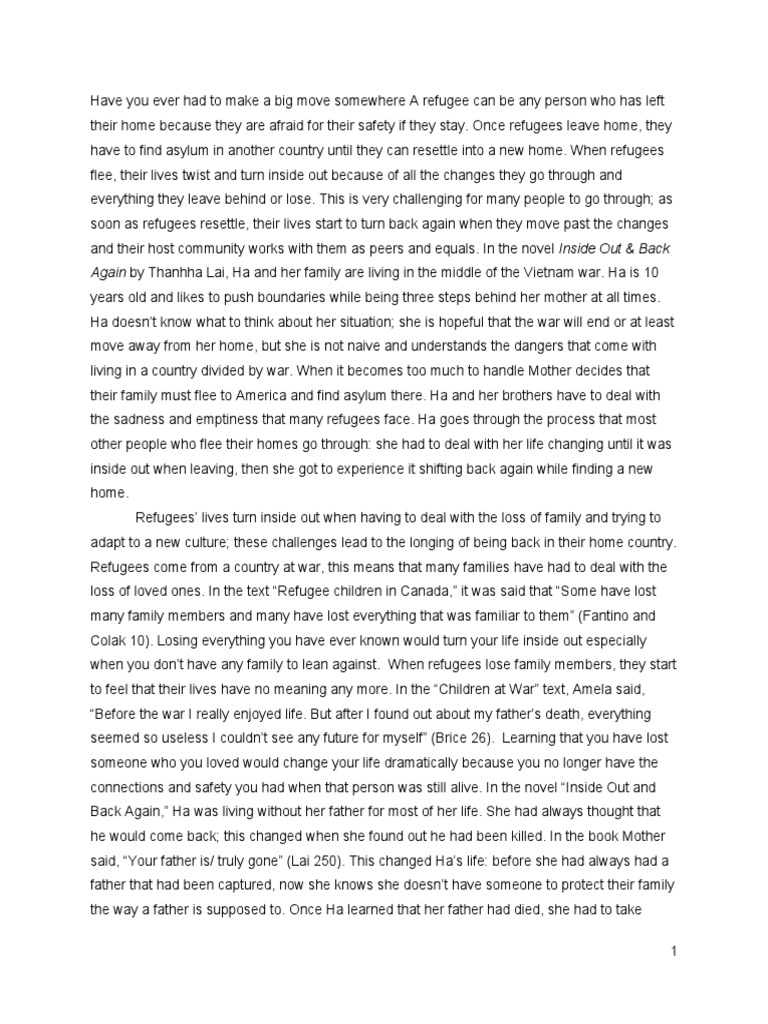 Refugee Essay | PDF | Refugee | Unrest