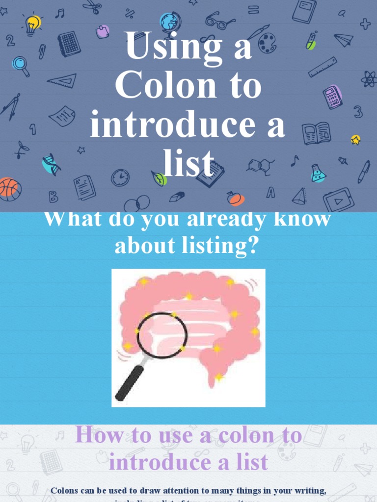 Colon Usage for List Introduction | PDF | Pride And Prejudice ...