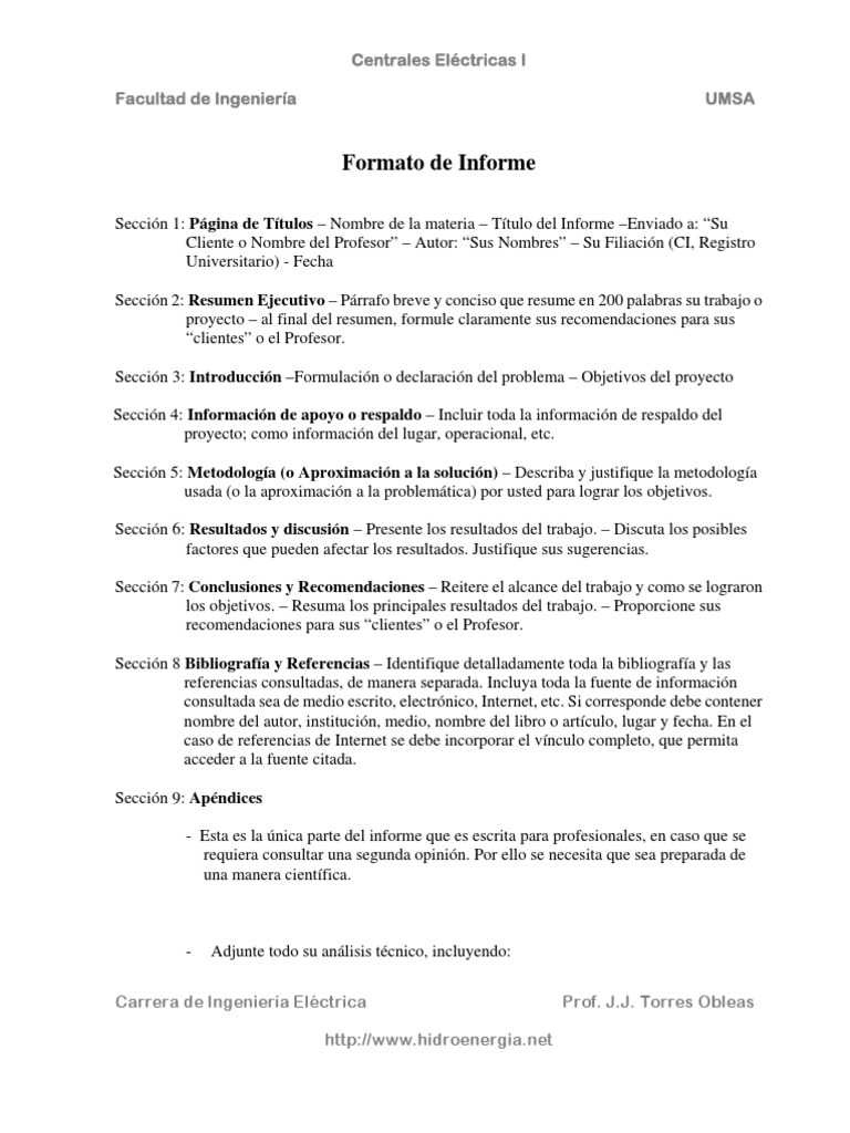 Formato de Informe | PDF | Bibliografía | Internet