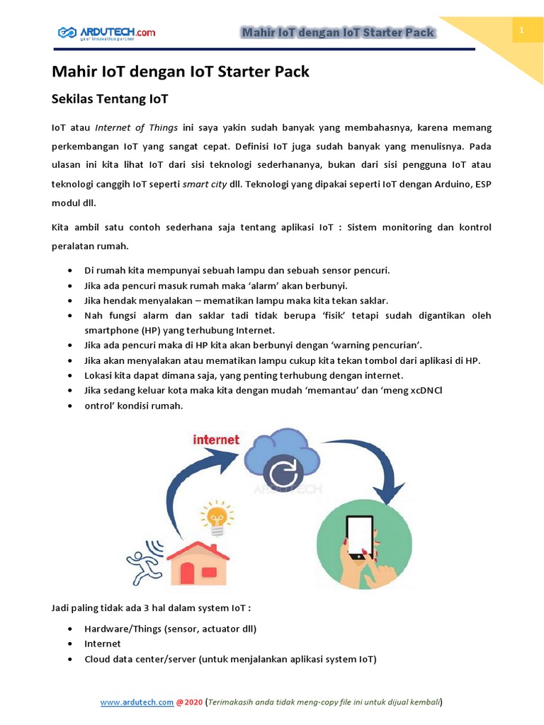 Mahir IoT Dengan IoT Starter Pack 1 | PDF | Komputer