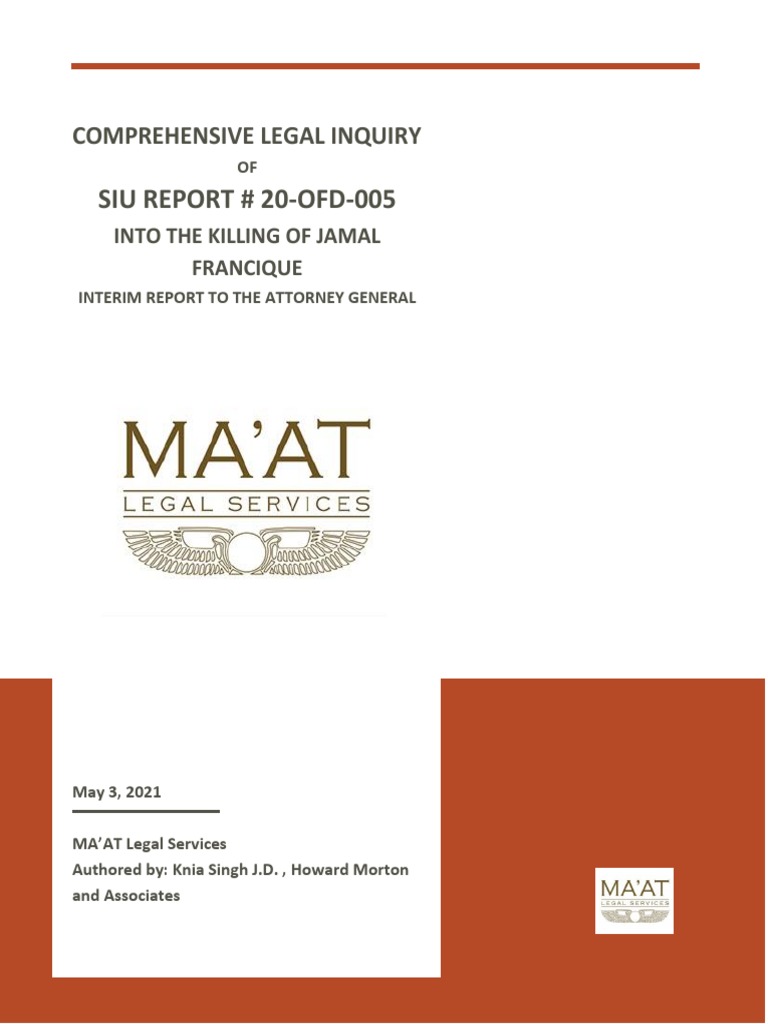 Jamal Francique Cli Interim Report Final 5 3 21 | PDF | Negligence ...