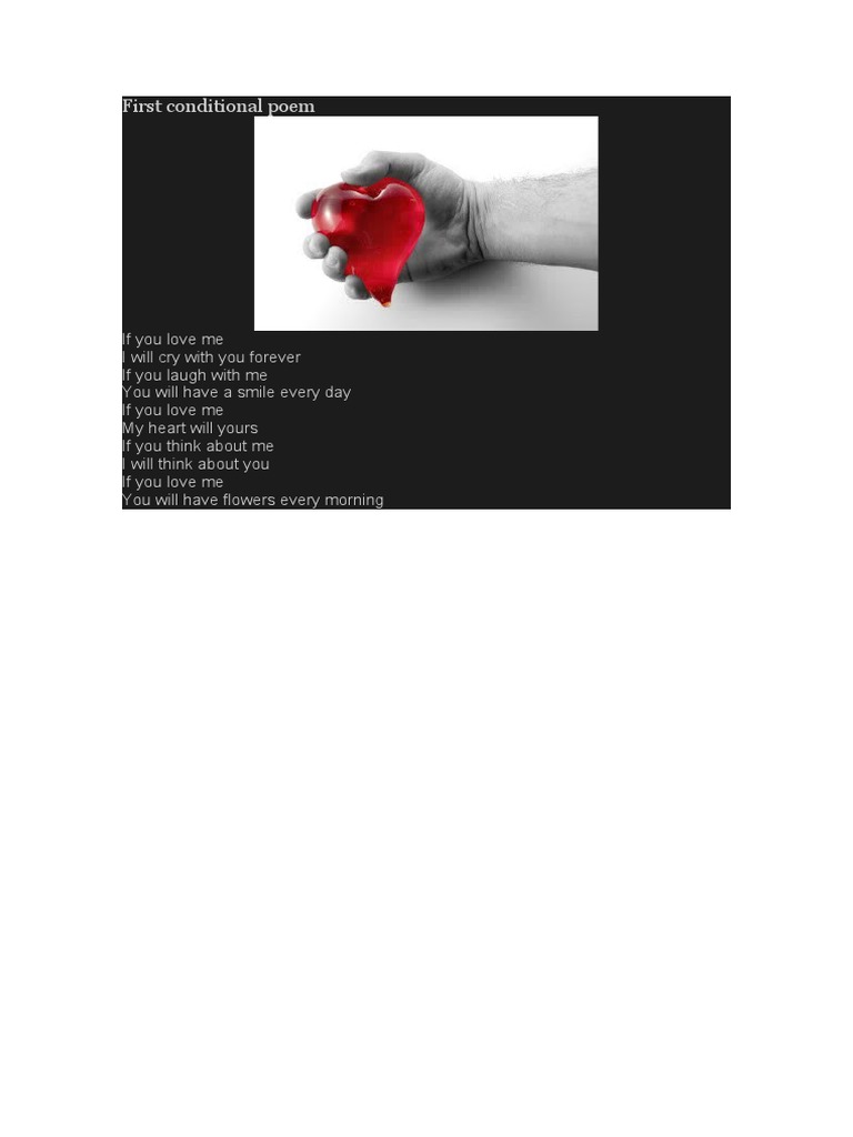 First Conditional Poem | PDF