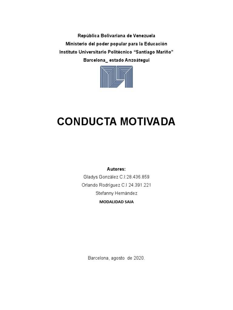 Conducta Motivada | PDF | Motivación | Motivacional
