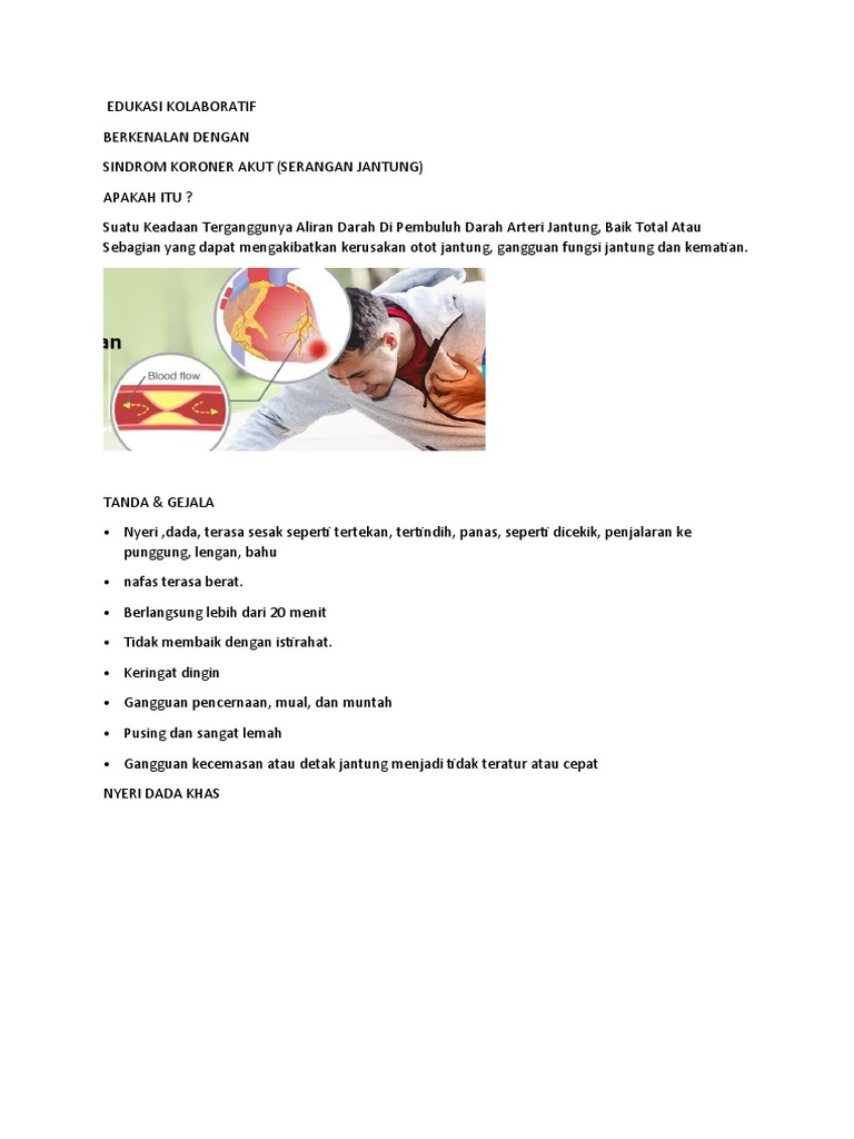 Sindrom Koroner Akut Leaflet | PDF