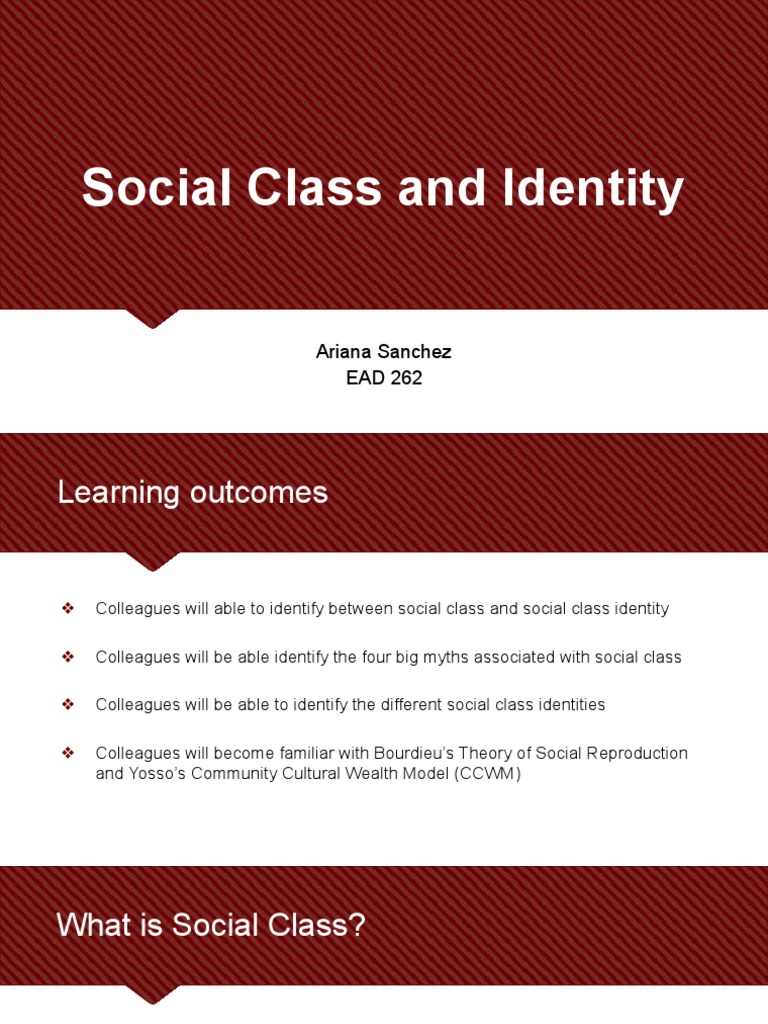 Social Class and Identity | PDF | Wealth | Social Capital