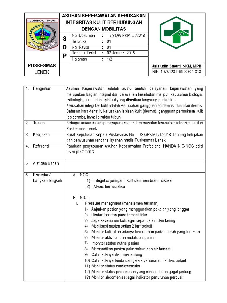 SOP Integritas Jaringan | PDF