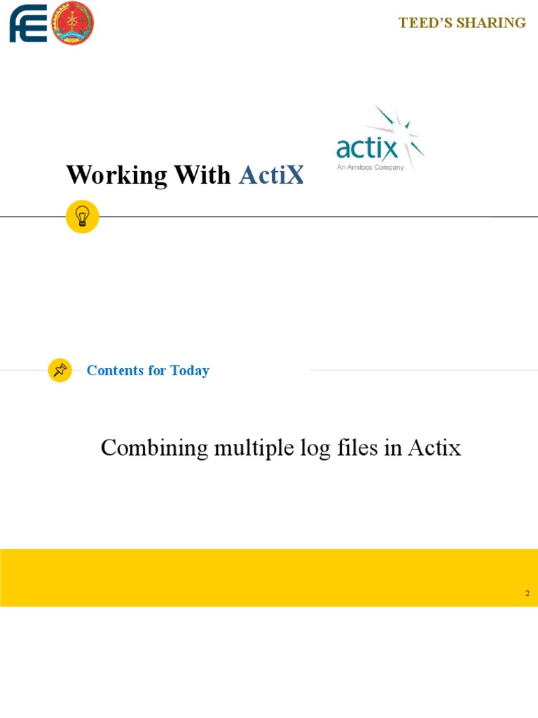 Actix Log File Combination Guide | PDF