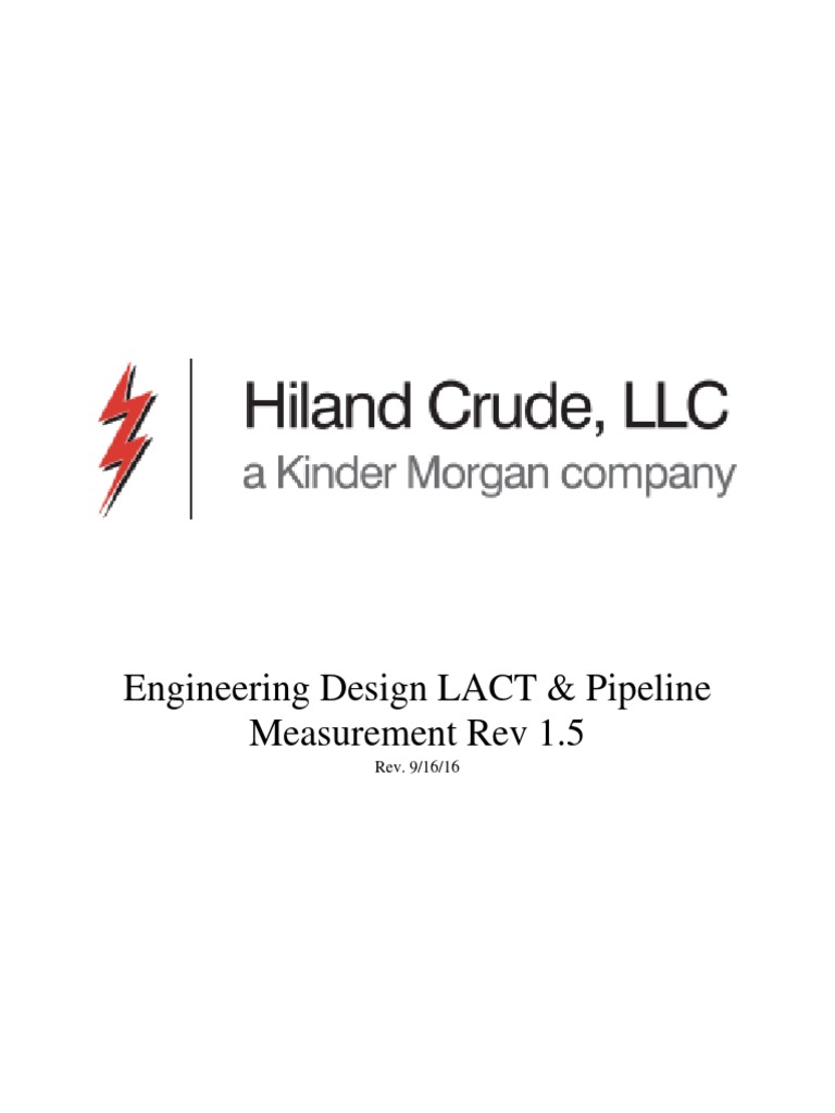 Engineering Design LACT & Pipeline Measurement Rev 1.5 | PDF | Flow ...