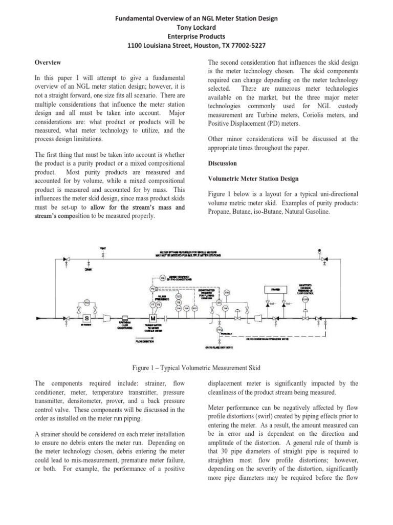 NGL Metering Station | PDF | Flow Measurement | Fluid Mechanics