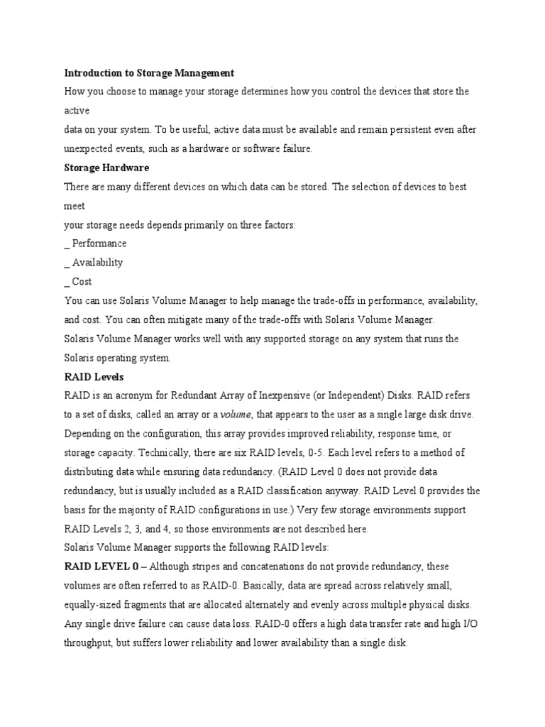 Introduction To Storage Management | PDF | Computer Data Storage | Information Science