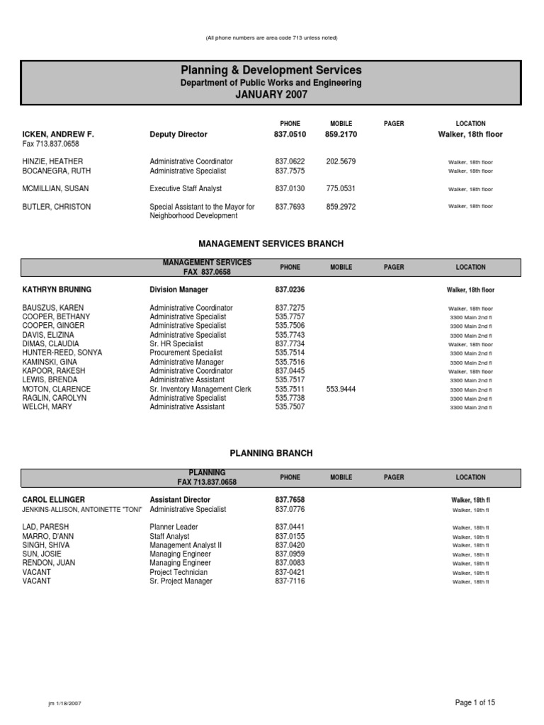 Planning & Development Services: JANUARY 2007 | Download Free PDF ...