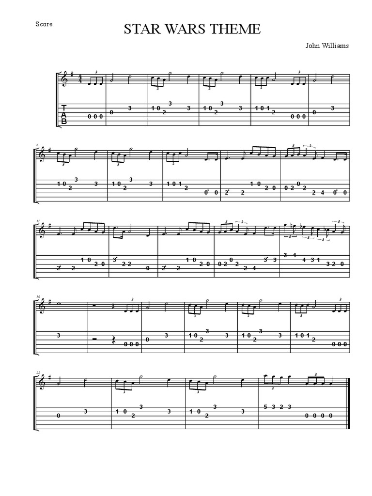 Star Wars Theme TAB | PDF