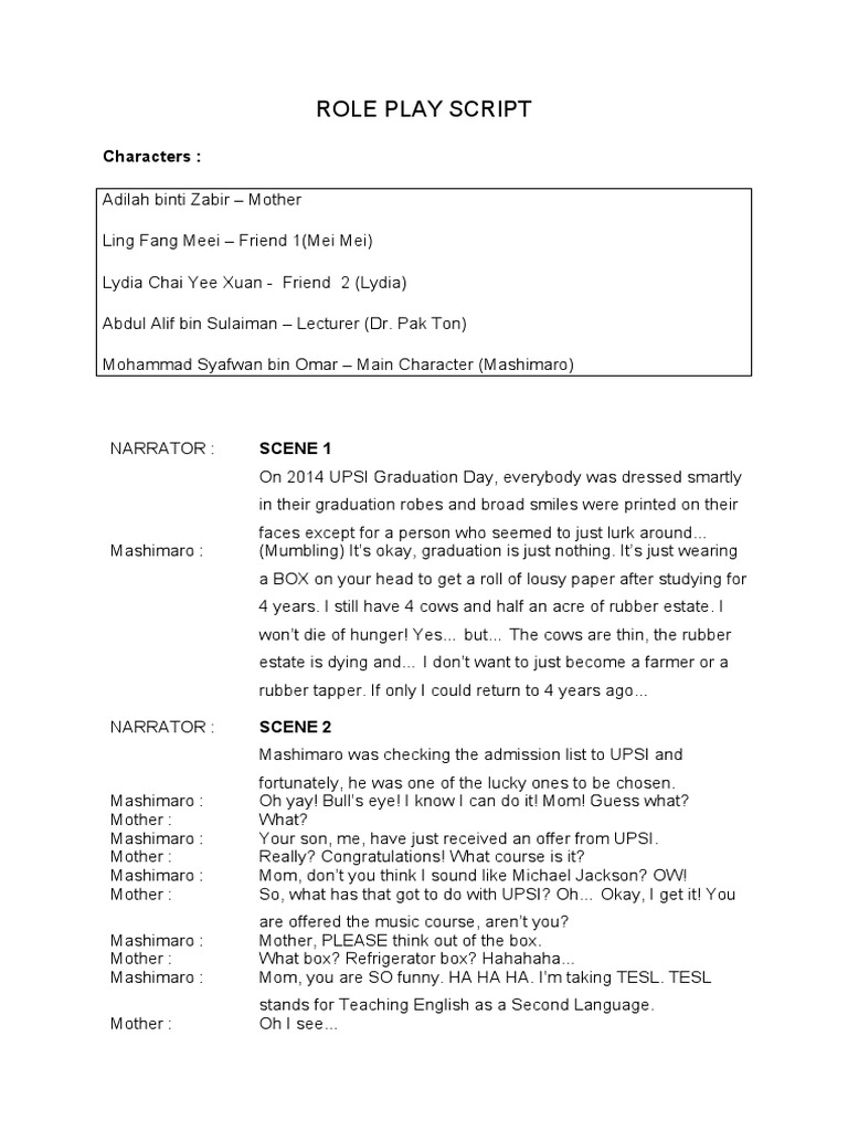ROLE PLAY SCRIPT EC 