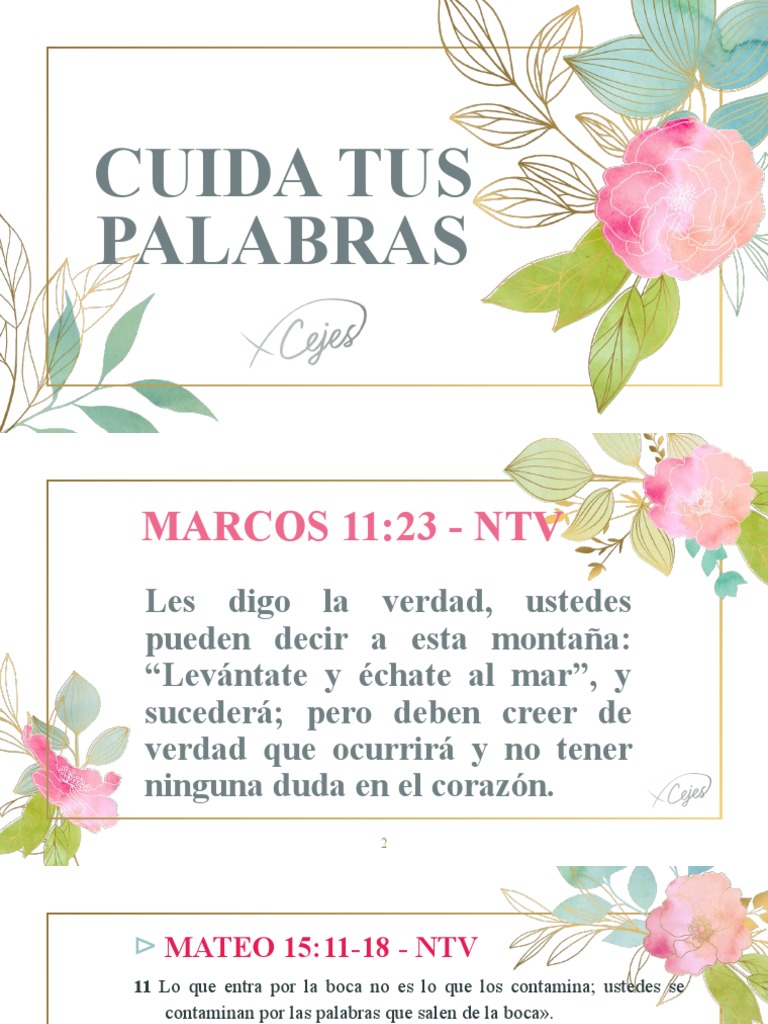 Cuida Tus Palabras | PDF | Evangelio de Mateo | Jesús