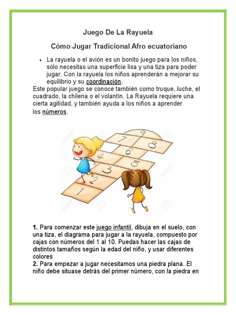 Reglas y Cómo Jugar la Rayuela | PDF | Juego de azar | Actividades de ocio
