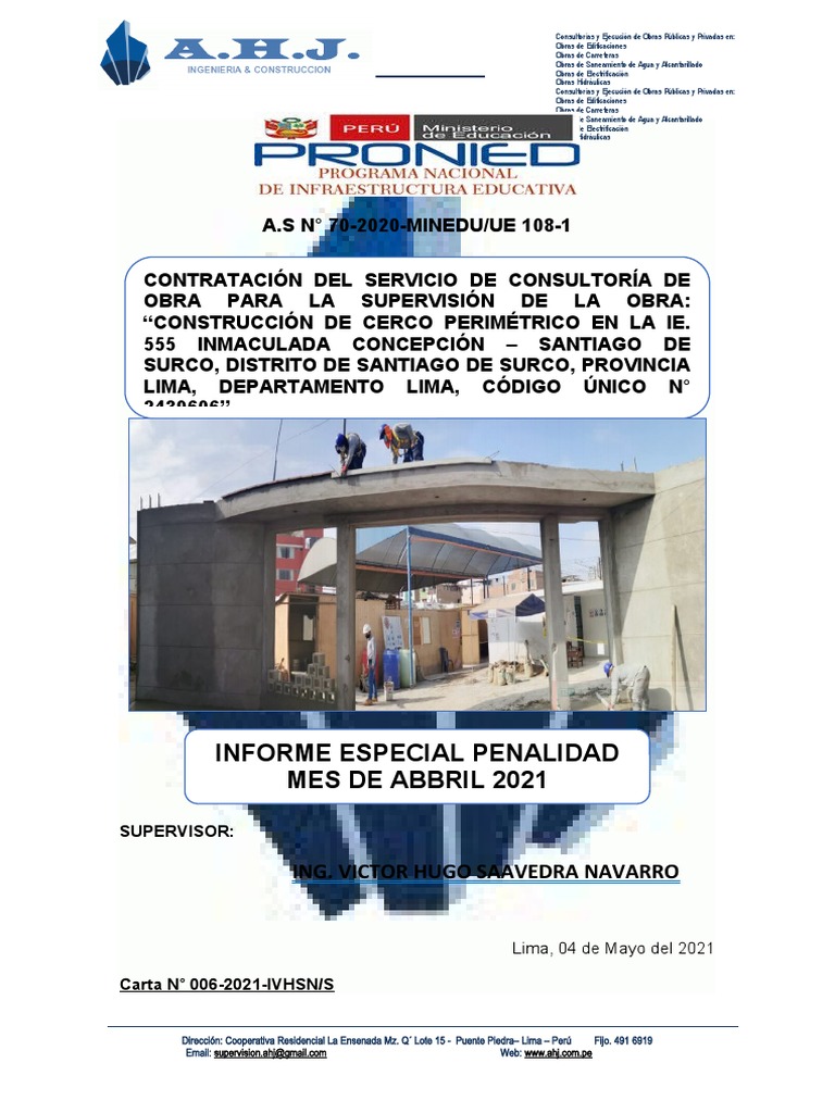Informe Penalidad 2021 Ok | PDF | Lima | Santiago