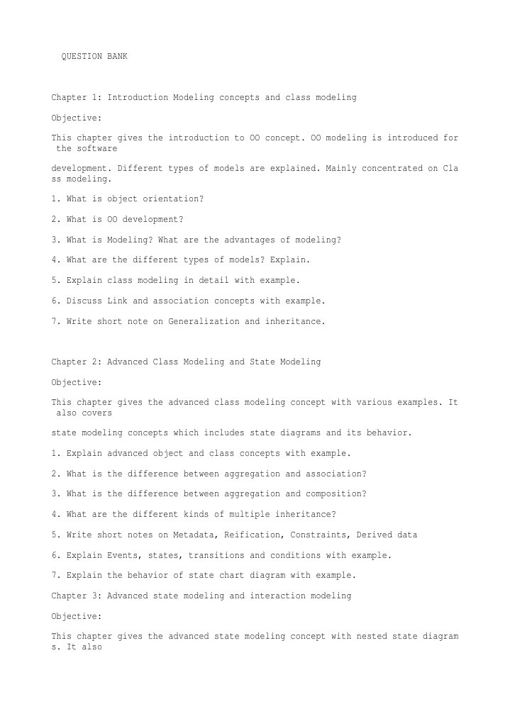 OOMD Questions | PDF | Class (Computer Programming) | Use Case