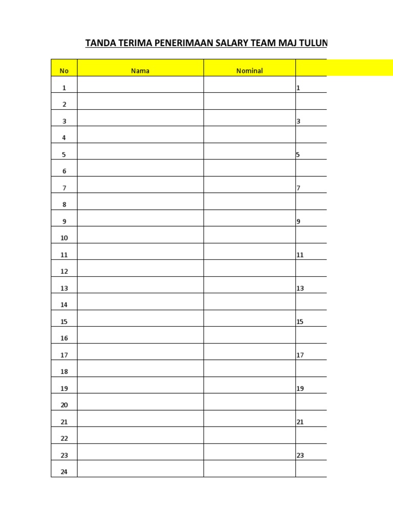 Tanda Terima Gaji Feb 2021 | PDF