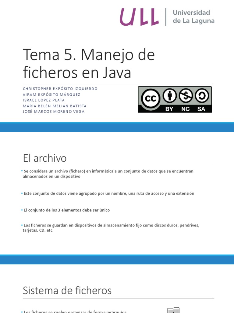 Manejo de Ficheros en Java | PDF | Sistema de archivos | Ascii