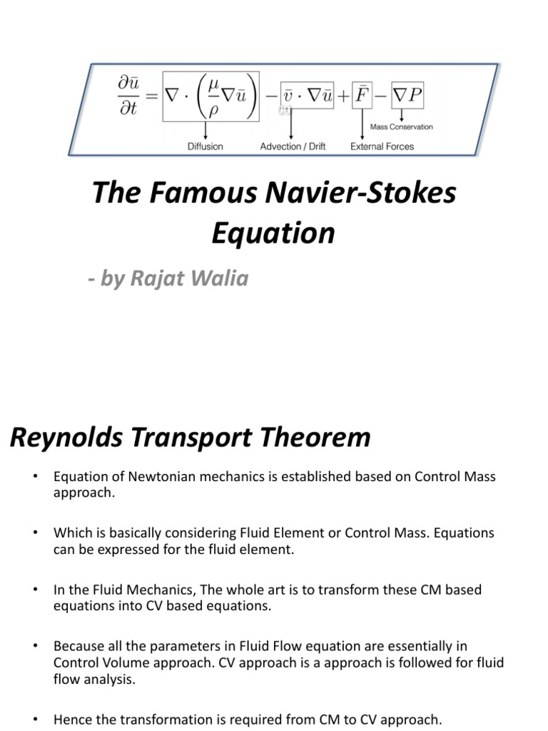 Navier Stokes Equations For CFD | PDF | Stress (Mechanics) | Navier ...