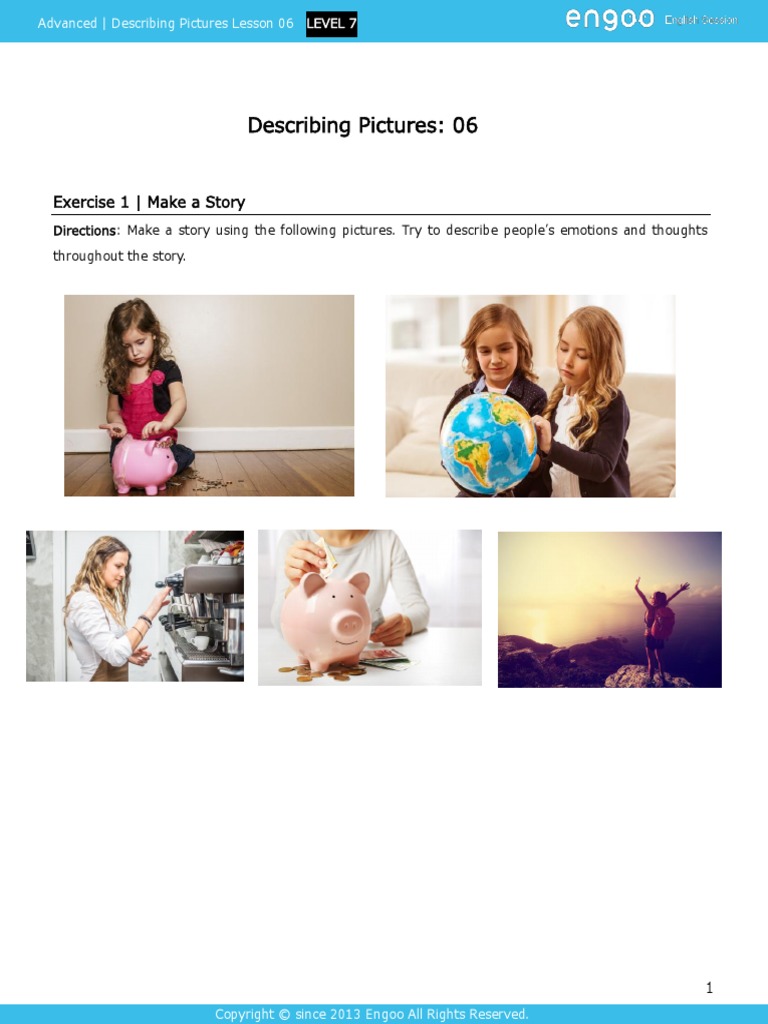 Describing Pictures: 06: Exercise 1 - Make A Story | PDF | Career & Growth