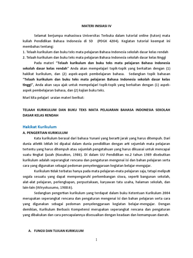 Materi Inisiasi 4 | PDF