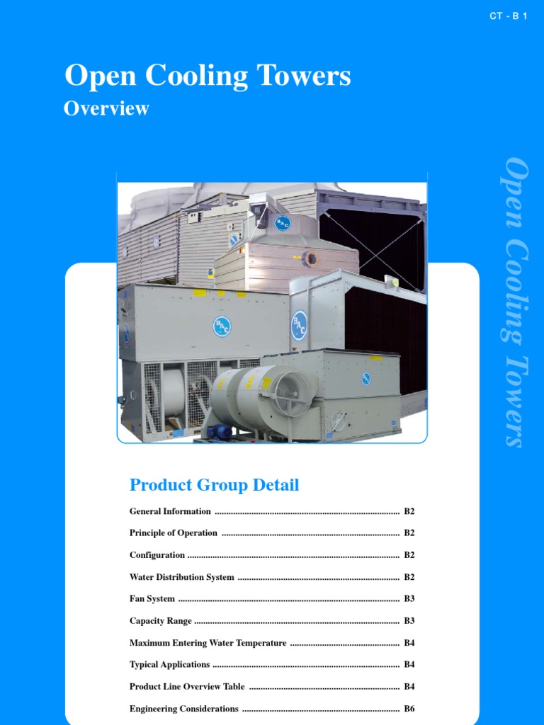 BAC Open Cooling Towers Baltimore | PDF | Duct (Flow) | Air Conditioning
