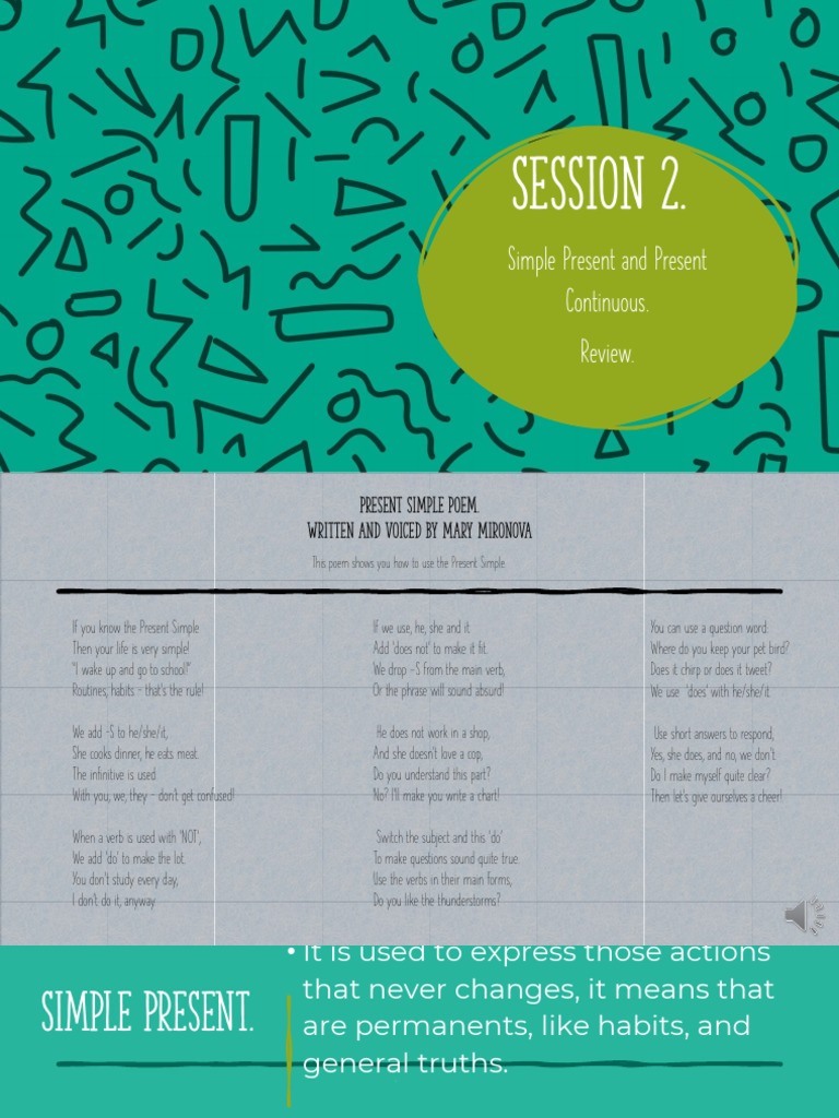 Session 2 - Simple Present Review | PDF | Verb | Syntactic Relationships