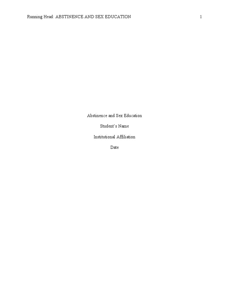 Abstinence-Only Education and Teen Pregnancy | PDF | Sex Education ...