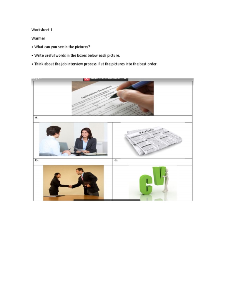 Job Interview Preparation Worksheet | PDF
