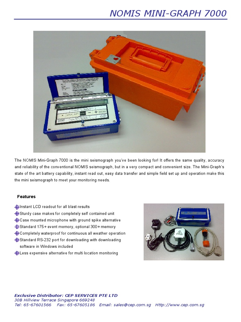 Nomis Mini-Graph 7000: Features | PDF | Microphone | Computer Memory