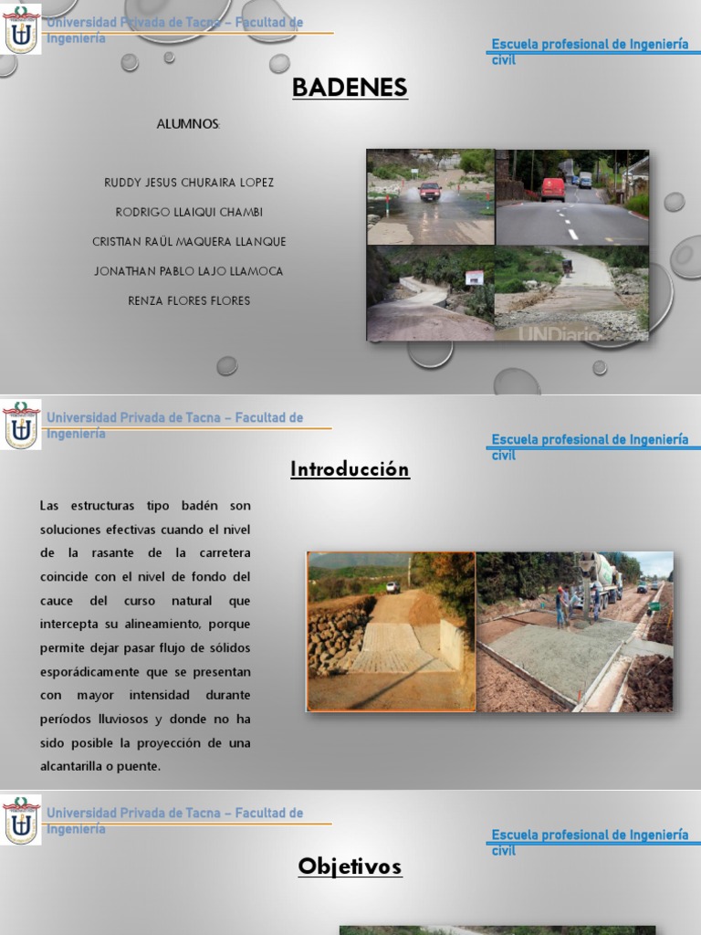 BADENES | PDF | Descarga (hidrología) | Ingeniería