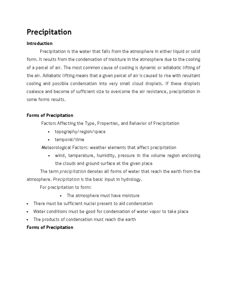 Precipitation 1 | PDF | Rain | Cyclone