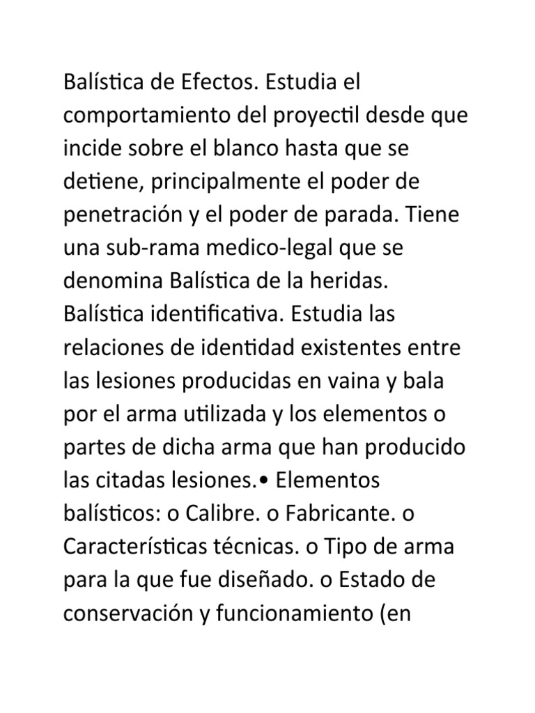Balística De Efectos Pdf