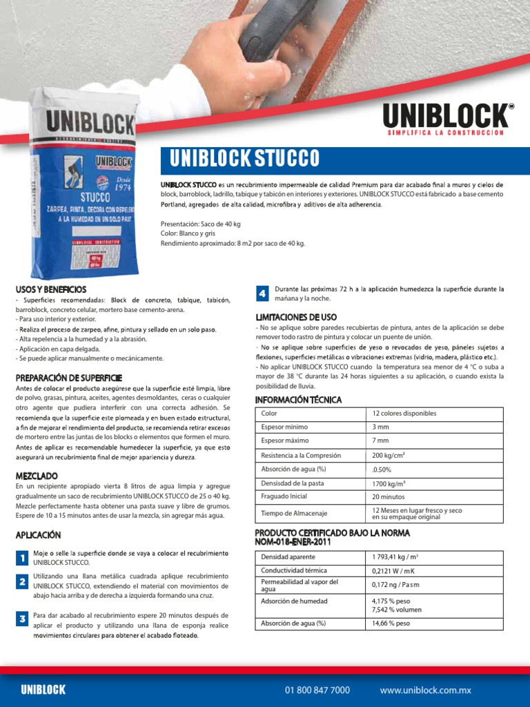 Ficha Uniblock | PDF | Pintar | Agua