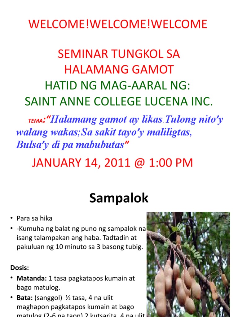 Mga Halamang Gamot | PDF