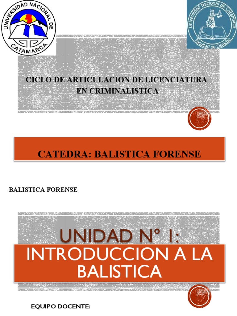 Power Point Intro A La Balistica | PDF | Balística | Ciencia forense