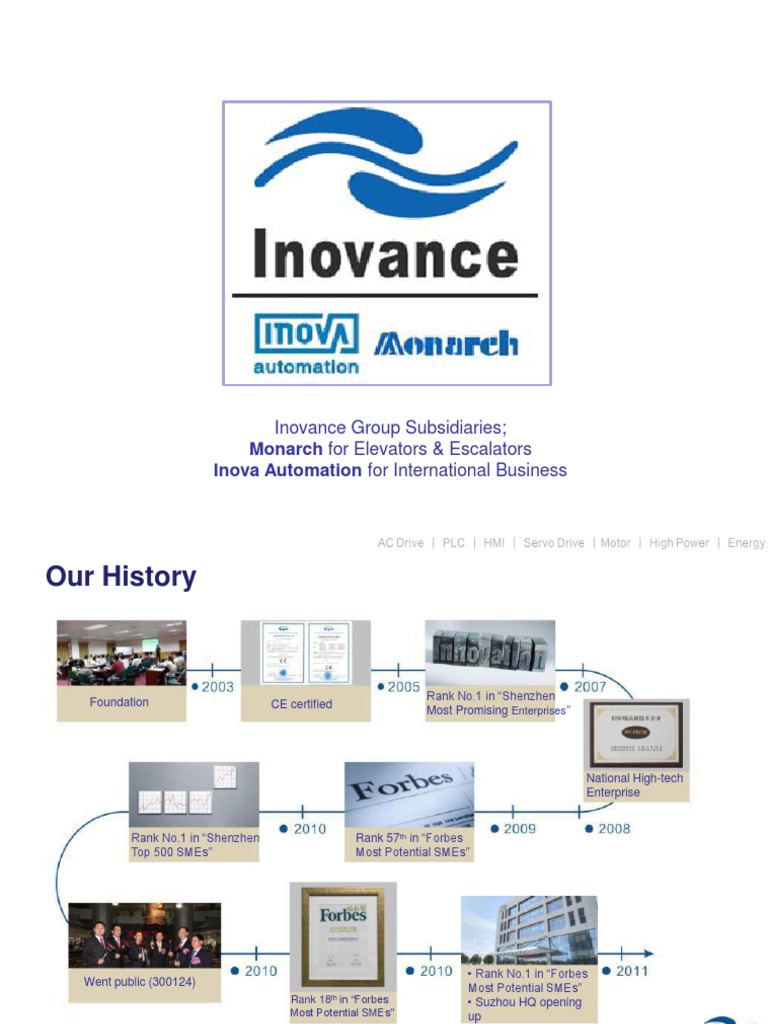 Inovance Group: Automation & Elevators | PDF | Elevator | Photovoltaics