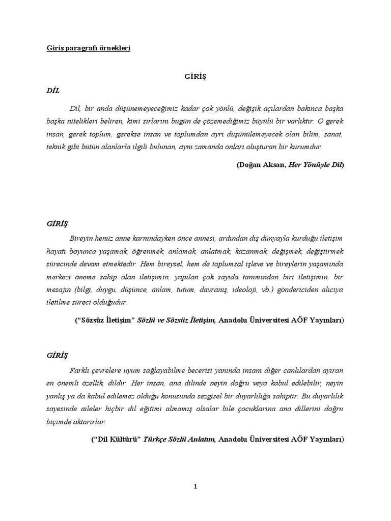 Paragraf Örnekleri | PDF