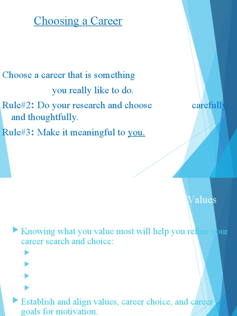 Choosing A Career | PDF | Résumé | Job Interview